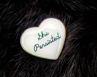She Persisted Enamel Pin: Black Variations | Etsy
