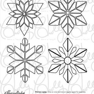 Snowflake Stained Glass Templates | Downloadable PDF Patterns for ...