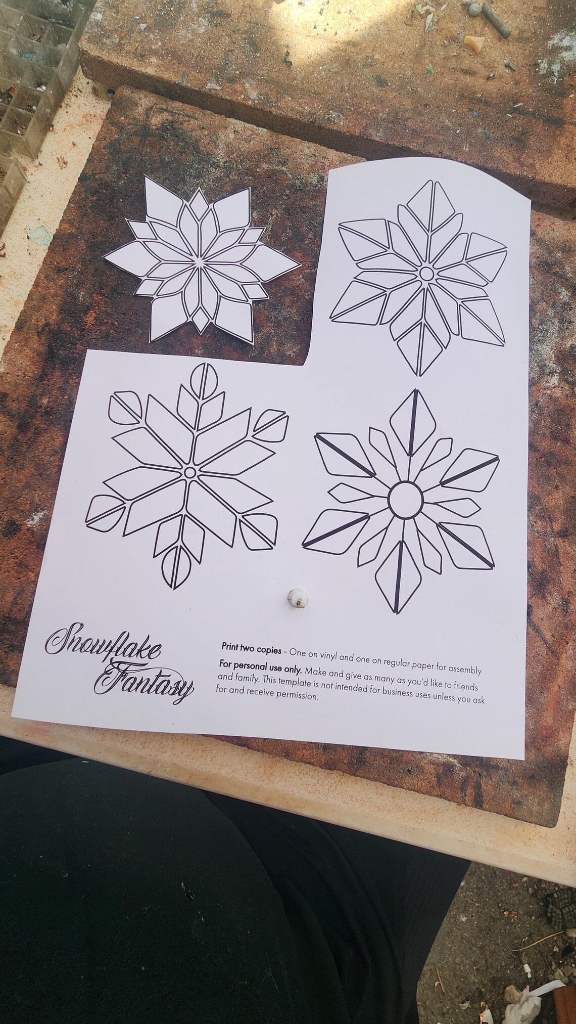 Snowflake Stained Glass Templates | Downloadable PDF Patterns for ...