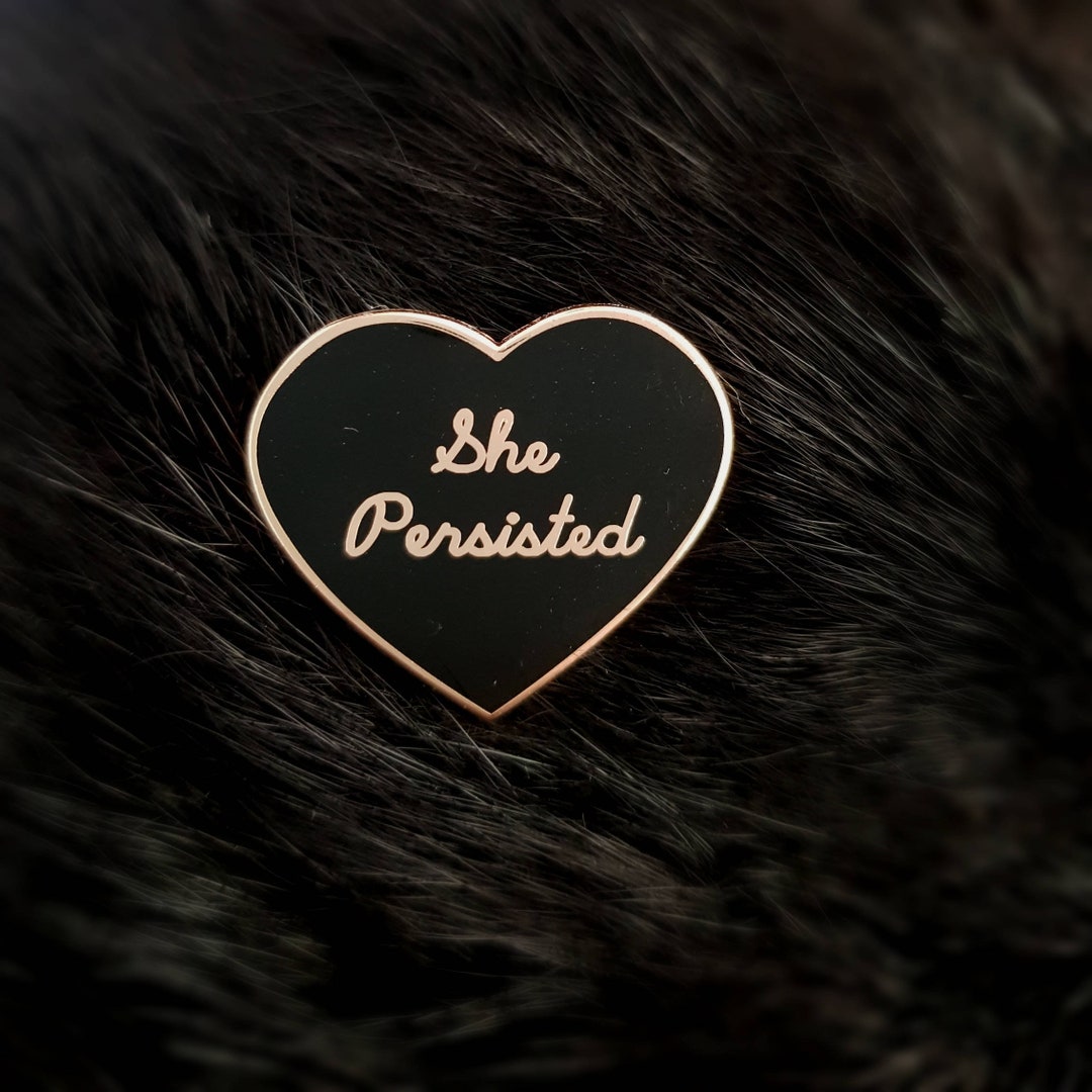 She Persisted Enamel Pin: Black Variations - Etsy