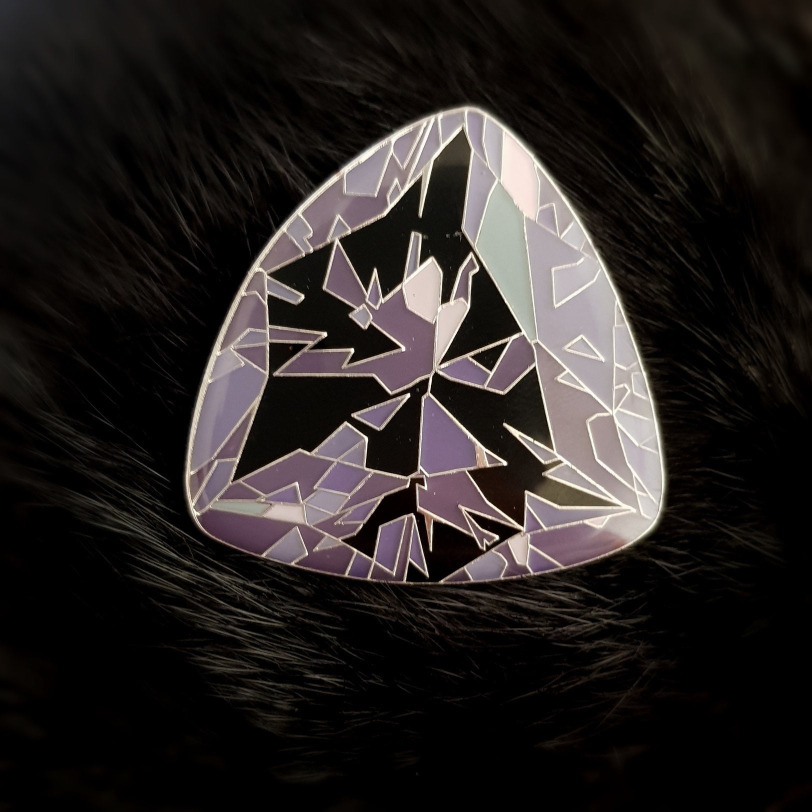 Amethyst Enamel Pin / Brooch | Etsy