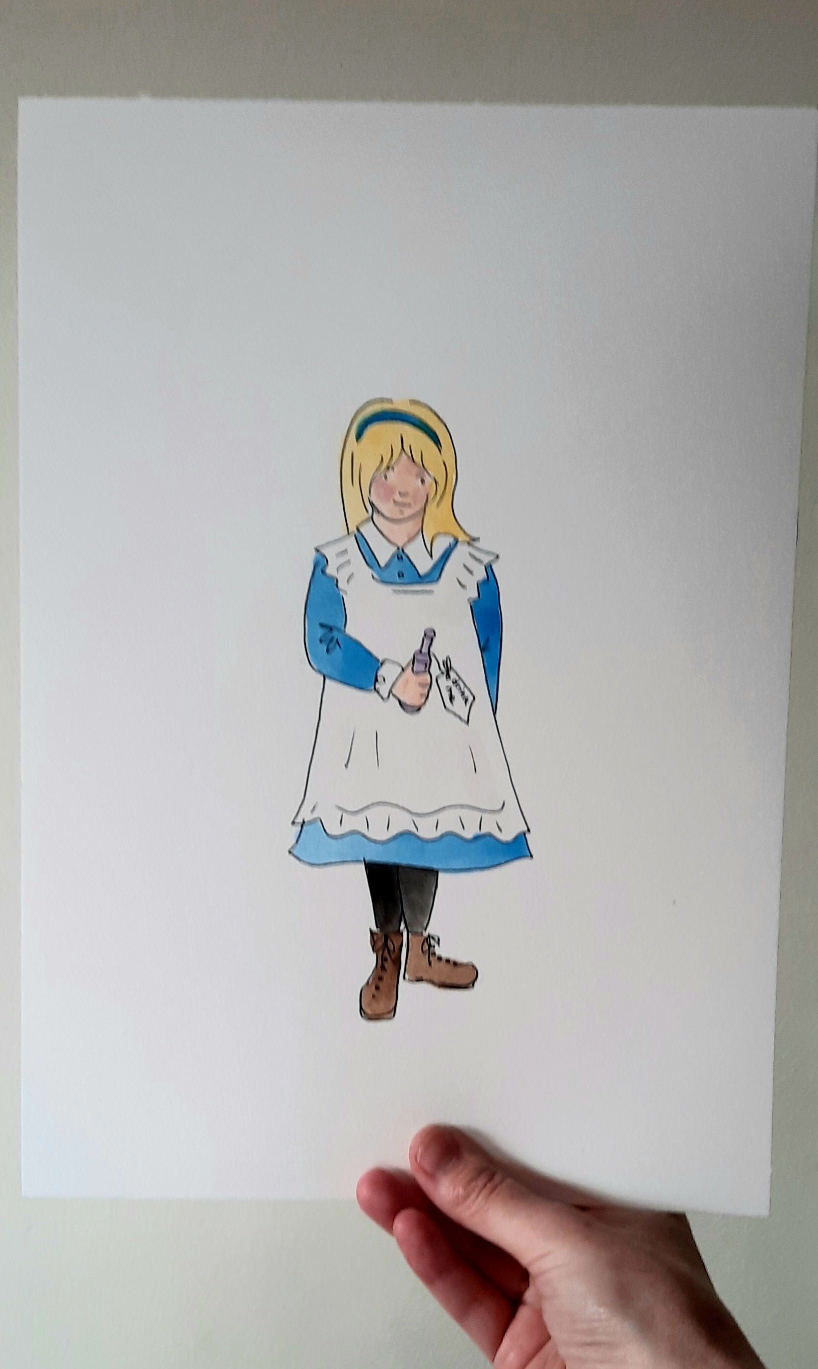 Alice, Drink Me. Illustration of Alice in Wonderland - Etsy UK