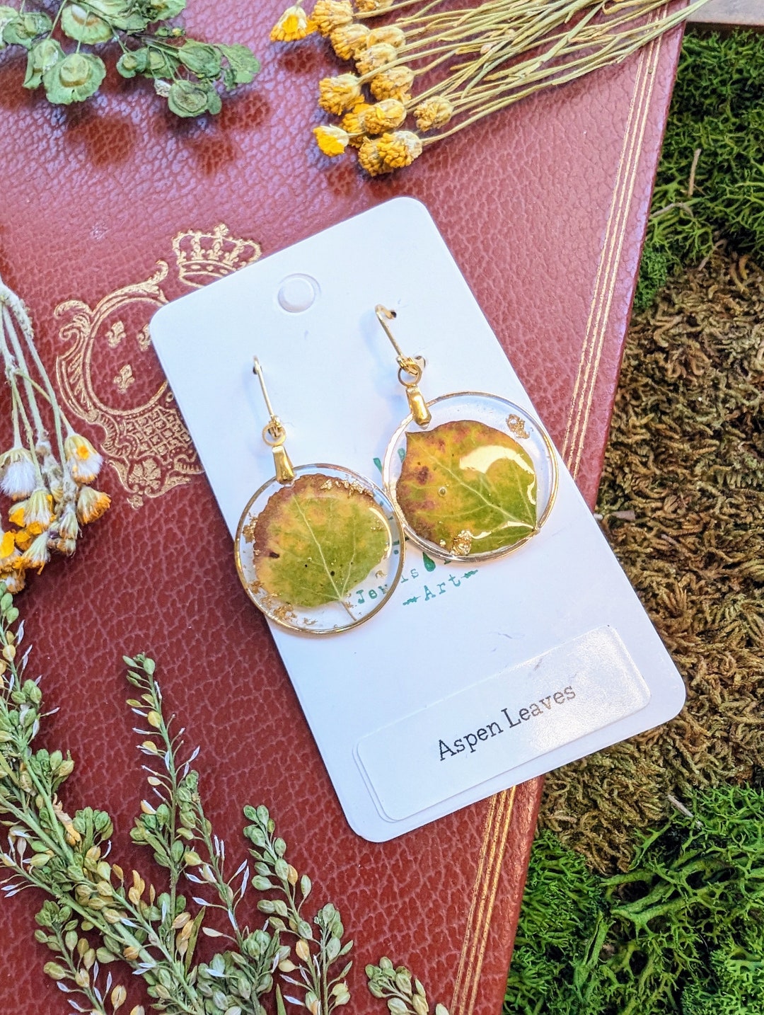 Aspen Leaf Earrings, Cottagecore Earrings, Colorado Earrings, Fae ...