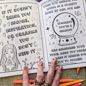 Empowering Mini Coloring Book for Women With Feminist Themes - Etsy