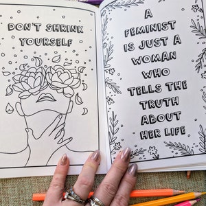 Empowering Mini Coloring Book for Women With Feminist Themes - Etsy