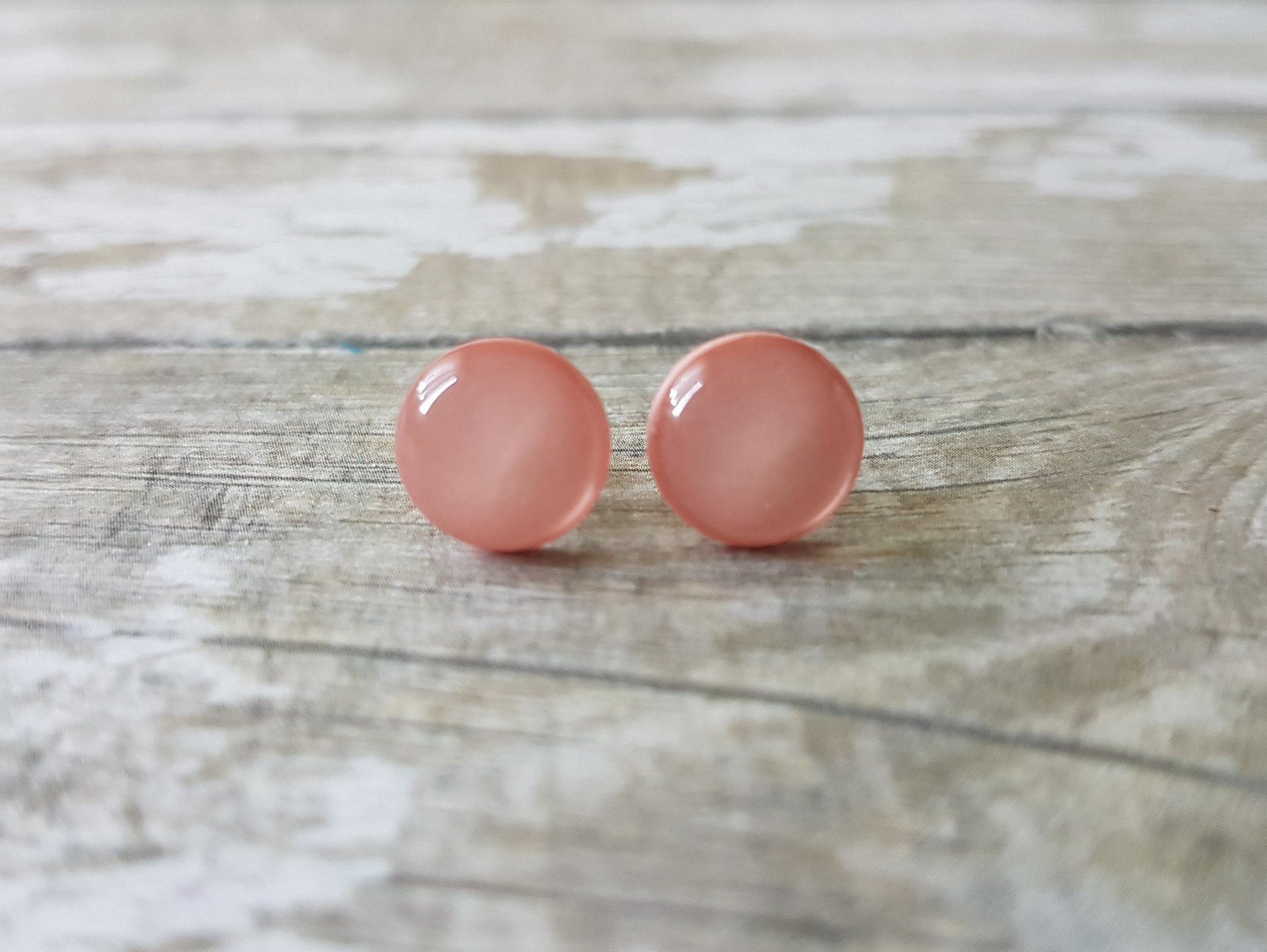 Blush Earrings Minimalist Everyday Earrings Simple Blush - Etsy