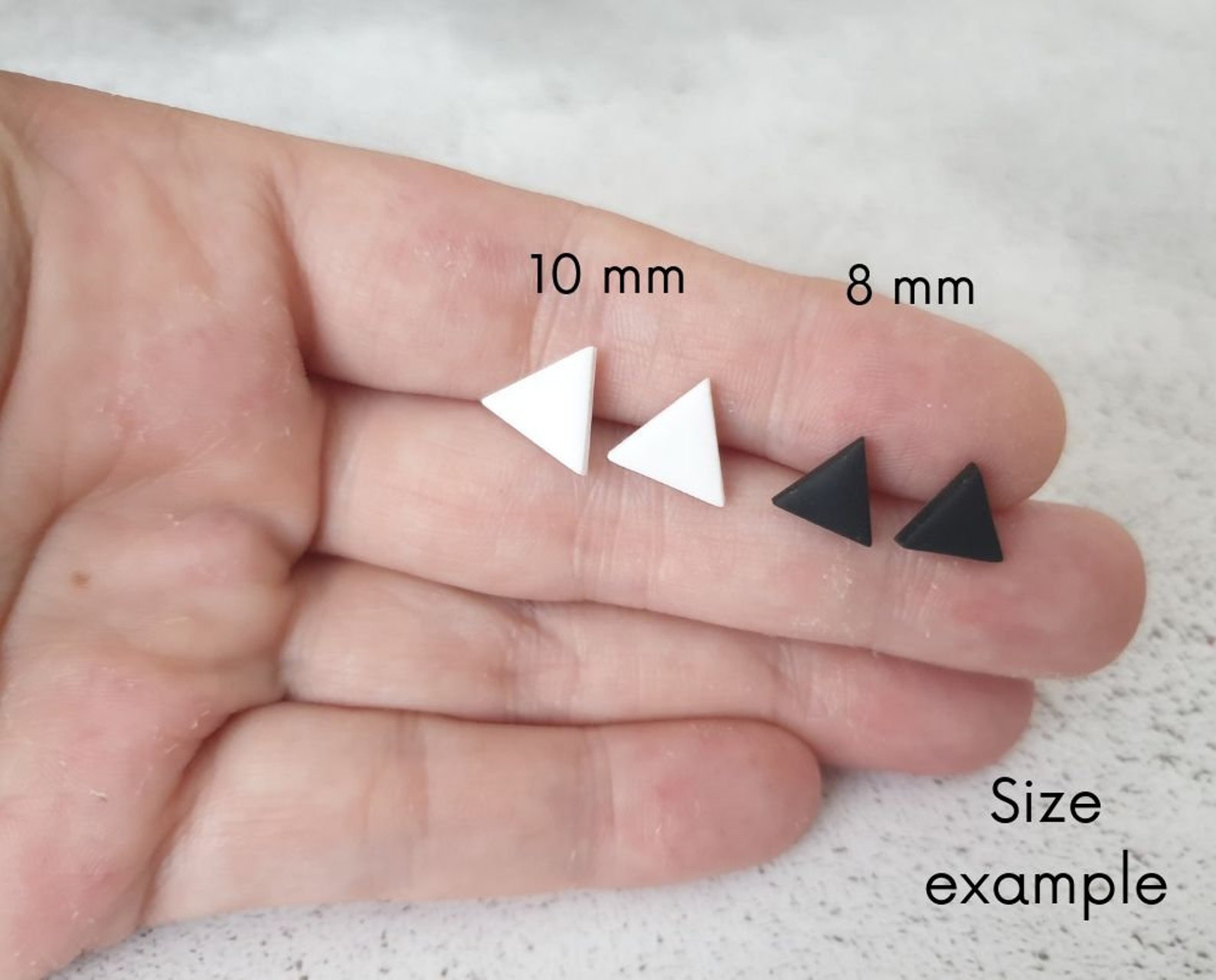 Triangle Stud Earrings Triangle Earrings Studs Geometric - Etsy