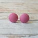 Pink Stud Earrings Minimalist, Hypoallergenic Earrings Pink, Simple ...