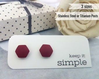 Wine Colored Earrings - Etsy