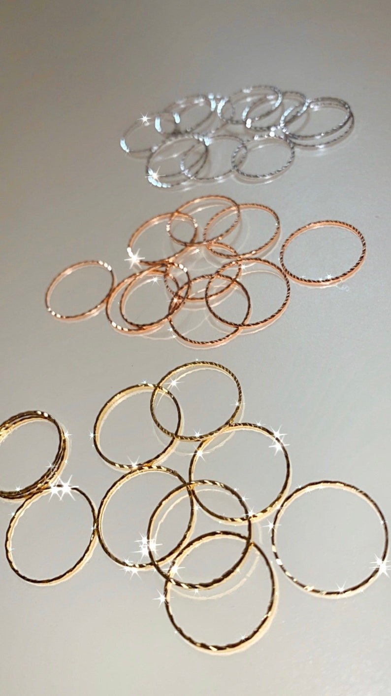 Stackable Midi Rings - Etsy