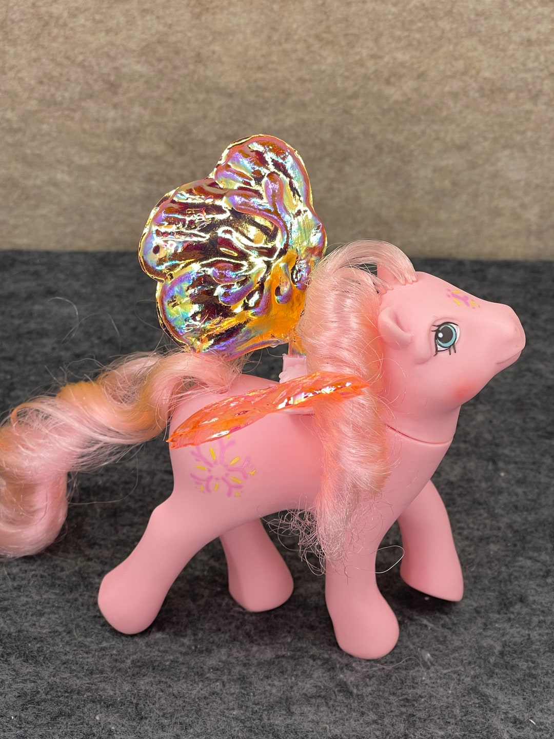 My Little Pony G1 Vintage Flutter Pony Honeysuckle With Custom Metallic ...
