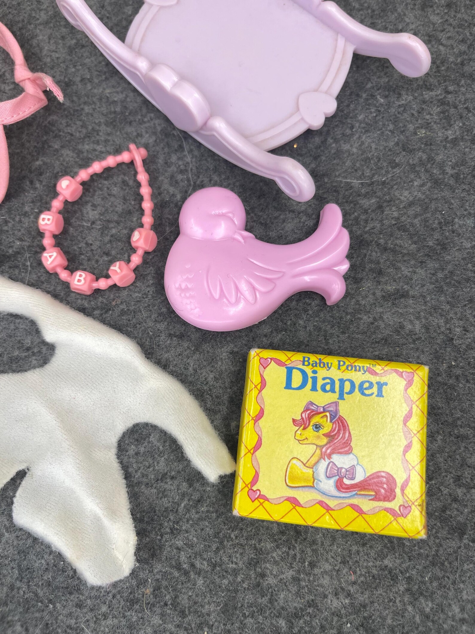 My Little Pony G1 Vintage Baby Purple Rocker and Accessories Baby ...