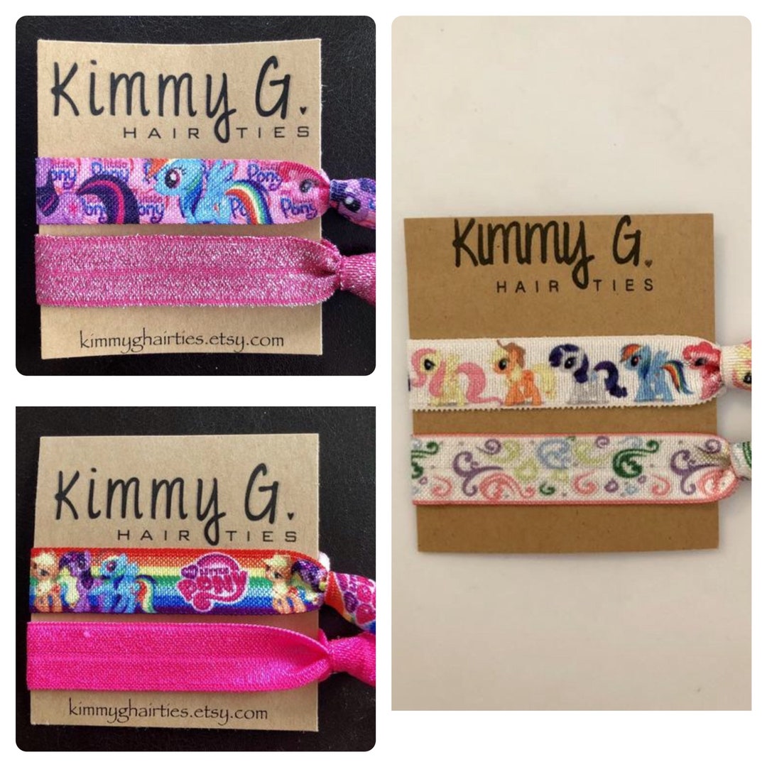 My Little Pony Elastic Girl Hair Ties. Girl Party Favors. My - Etsy
