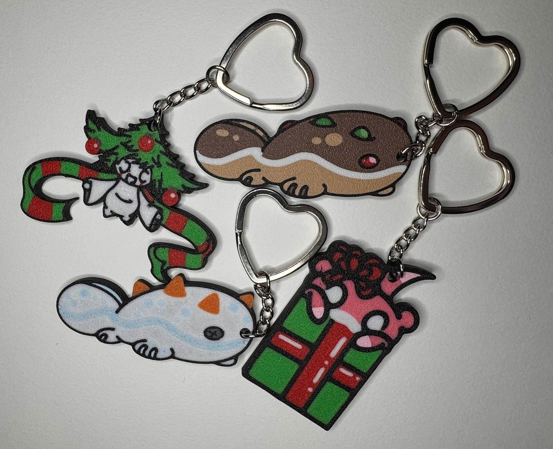 Cute Holiday Pokemon Keychain Jirachi, Slowpoke, Clodsire - Etsy