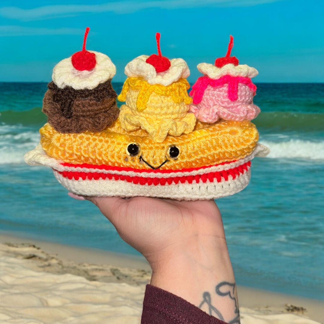 Crocheted Banana Split - Etsy