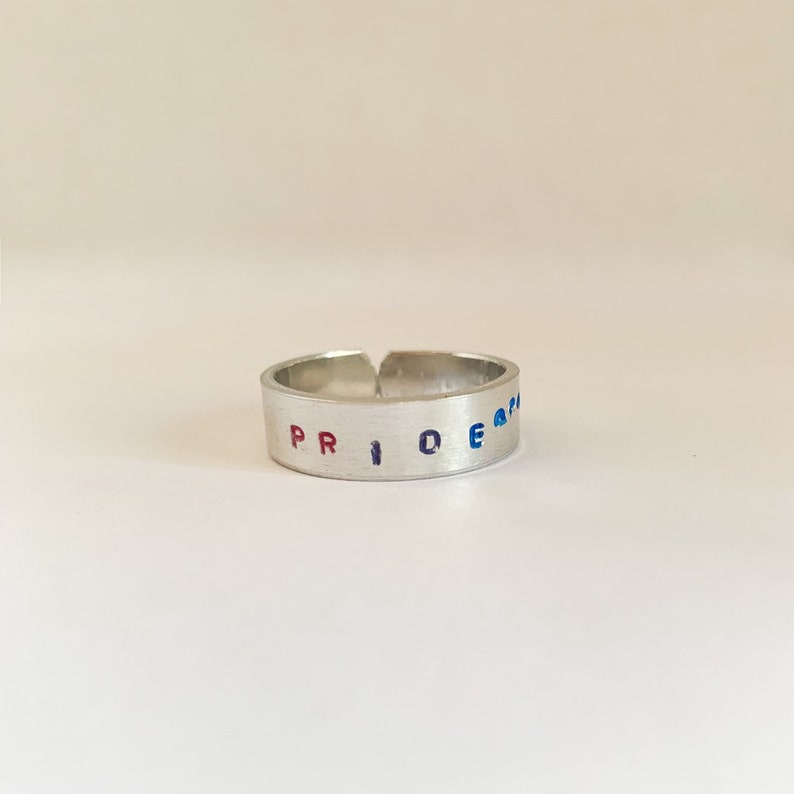 Bisexual Pride Ring Bi Pride Ring Bisexual Flag Ring - Etsy Canada