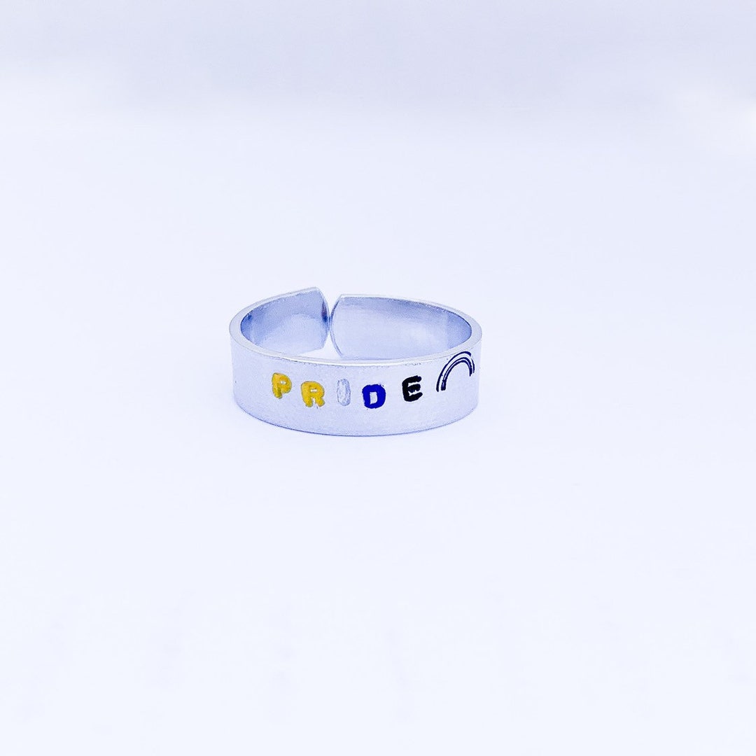 Non-binary Pride Ring LGBTQIA Pride Pride Ring LGBT Pride NB Pride Enby ...