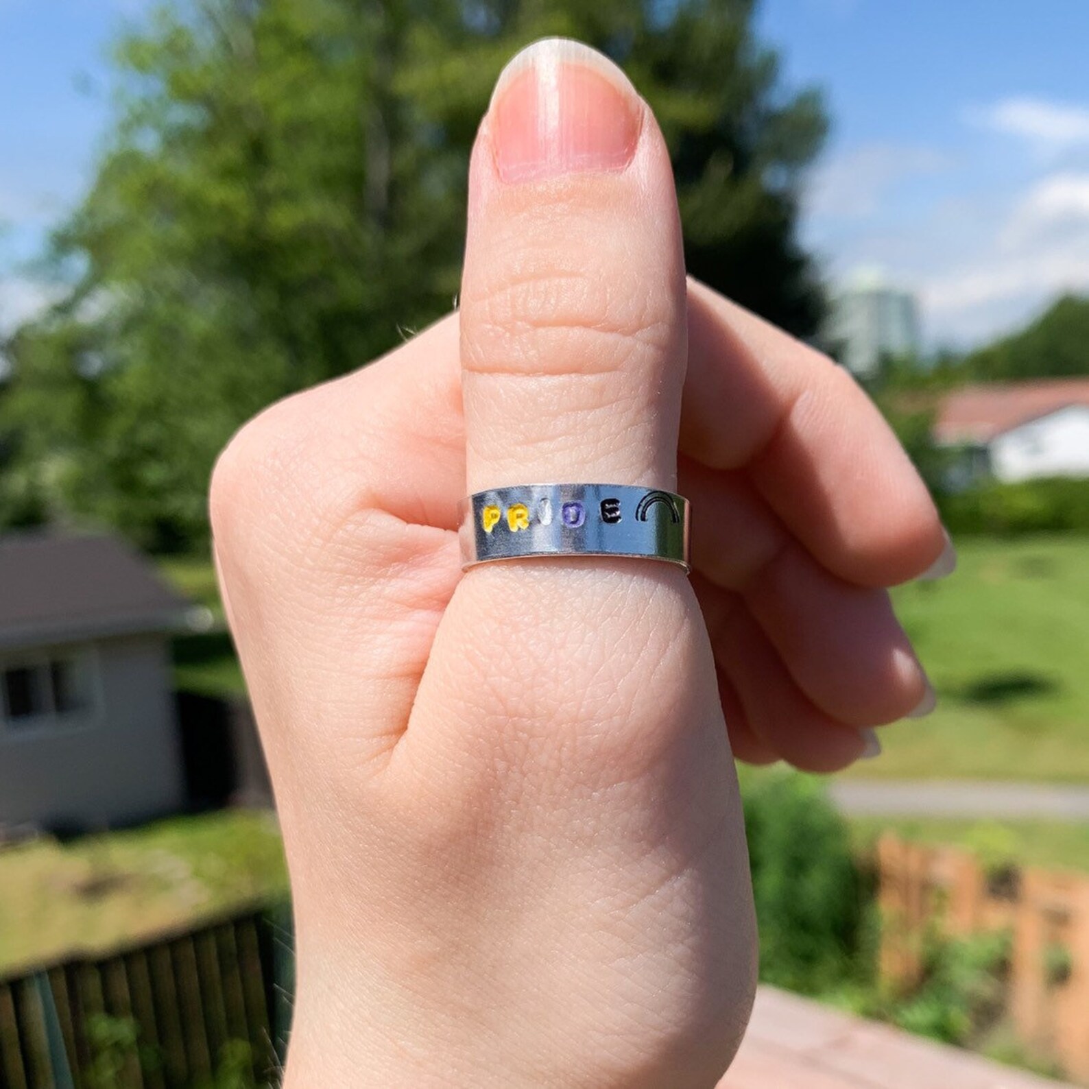 Non-binary Pride Ring LGBTQIA Pride Pride Ring LGBT - Etsy UK