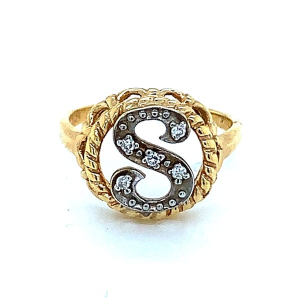 Letter S Ring - Etsy