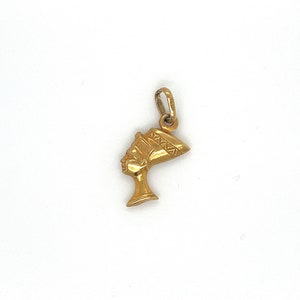 Vintage 18k Yellow Gold Cleopatra Egyptian Charm Pendant - Etsy