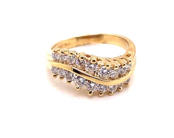 Diamond Wave Ring - Etsy