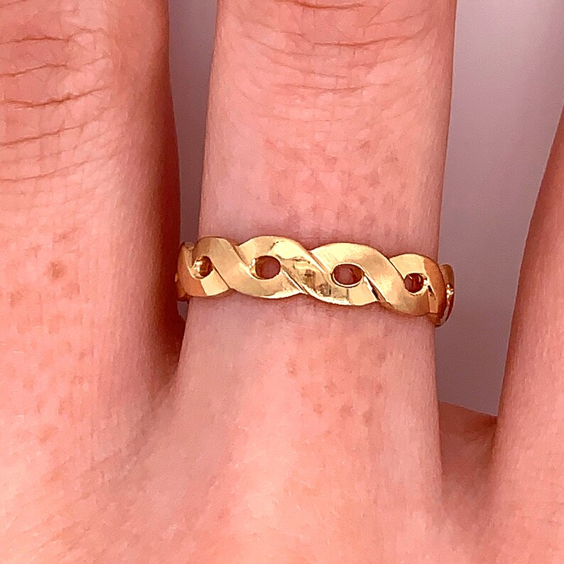 Vintage 1940's 14k Yellow Gold Infinity Design Stackable | Etsy