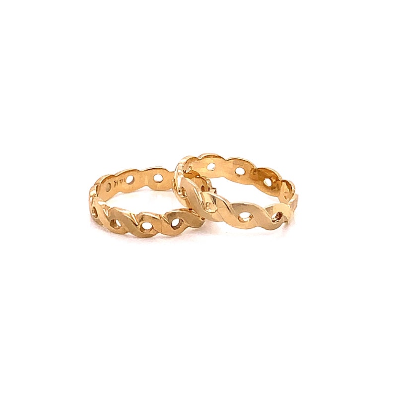 Vintage 1940's 14k Yellow Gold Infinity Design Stackable Band - Etsy