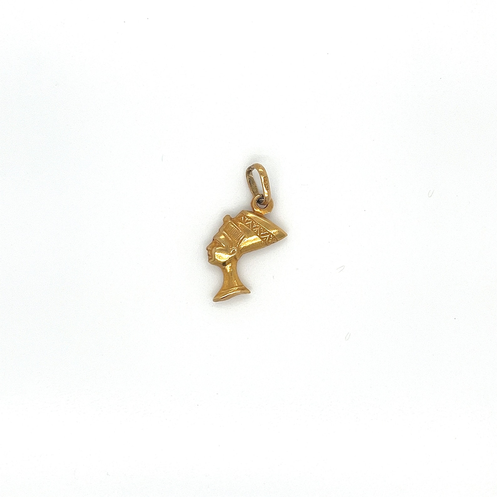 Vintage 18k Yellow Gold Cleopatra Egyptian Charm Pendant - Etsy