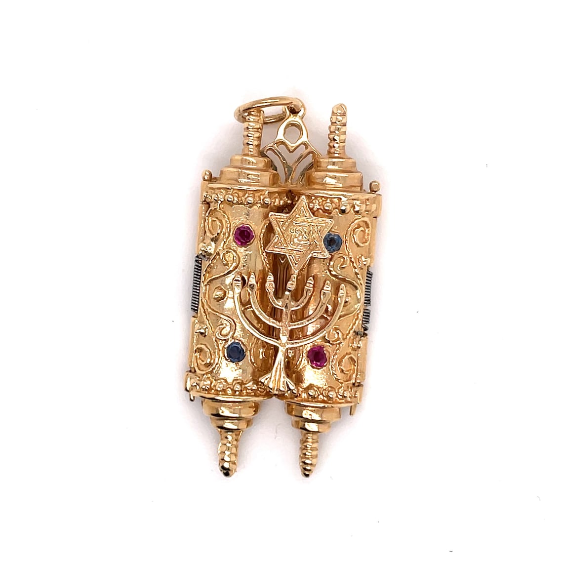 Vintage 14k Yellow Gold Torah Scroll Charm - Etsy