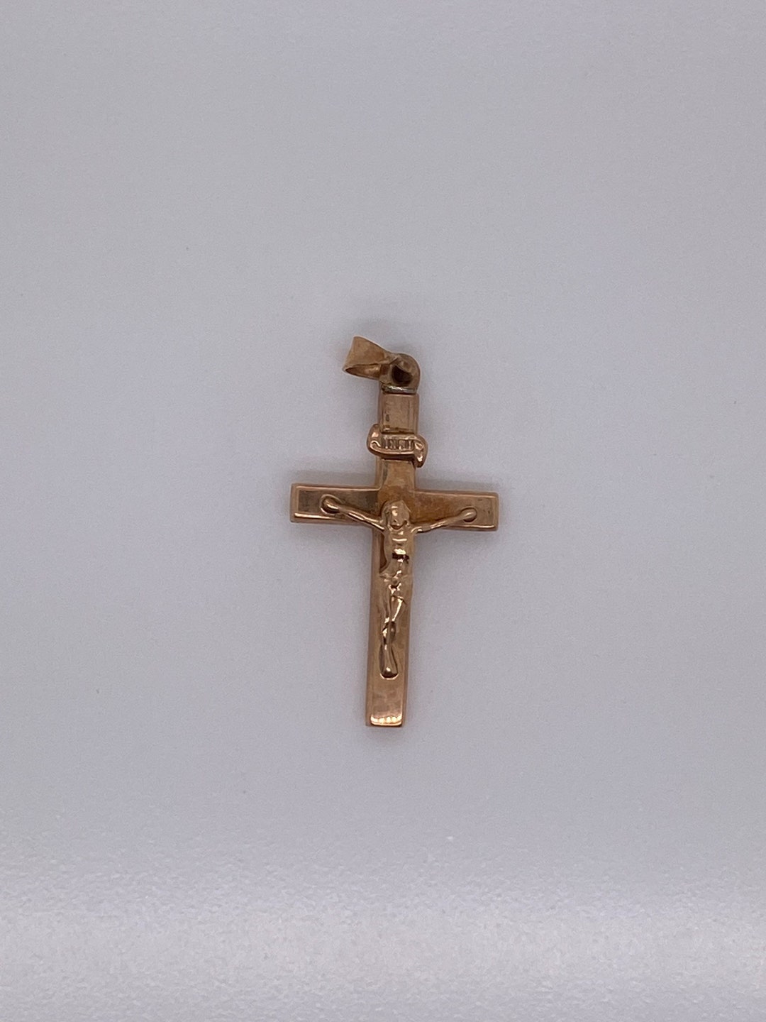 Vintage 14k Yellow Gold Jesus on the Cross, Crucifix - Etsy