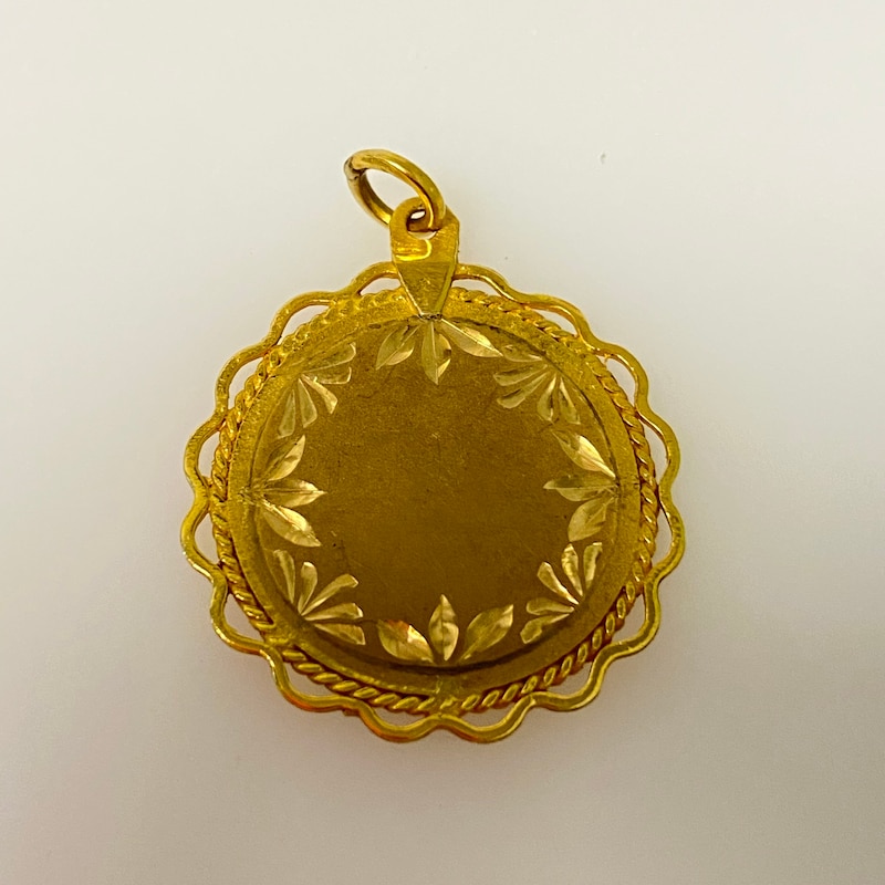 Gold Disc Pendant - Etsy