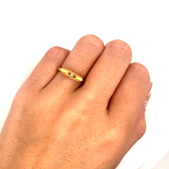 Vintage 14k Yellow Gold Diamond Statement Ring - Gem