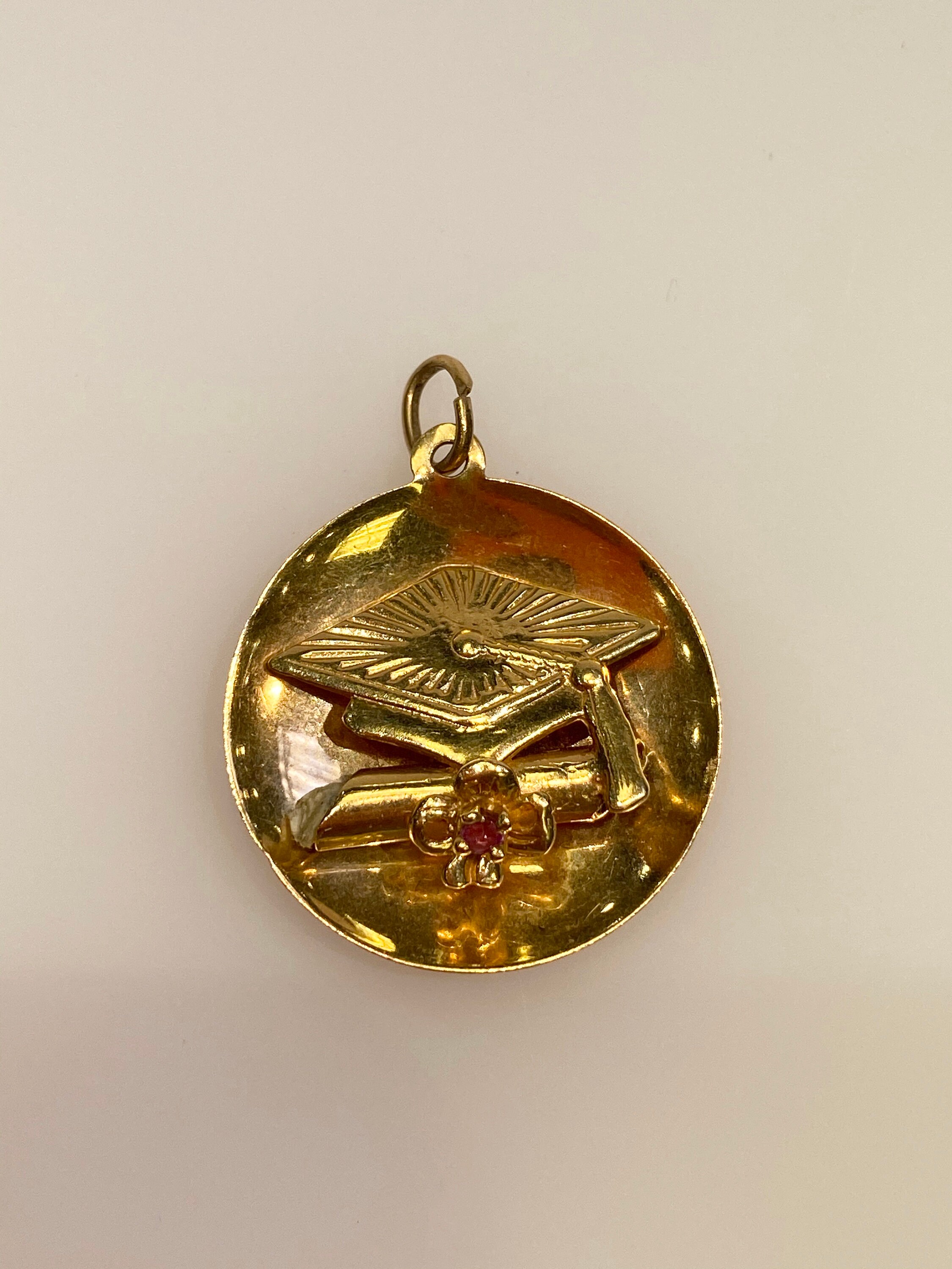 Vintage 14k Yellow Gold Graduation Charm - Etsy