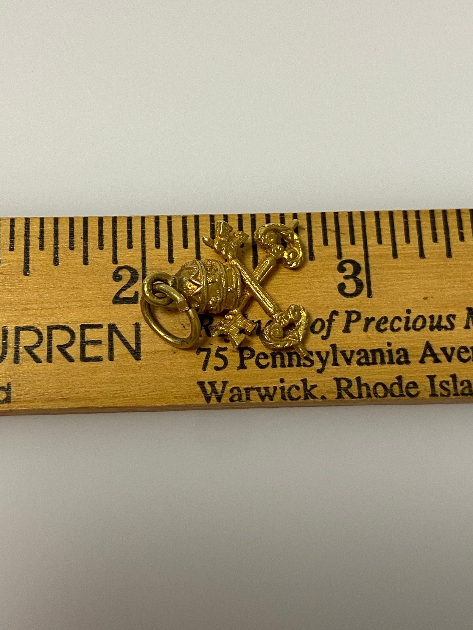 Vintage 18k Yellow Gold Key Cross Cross of Keys Charm - Etsy