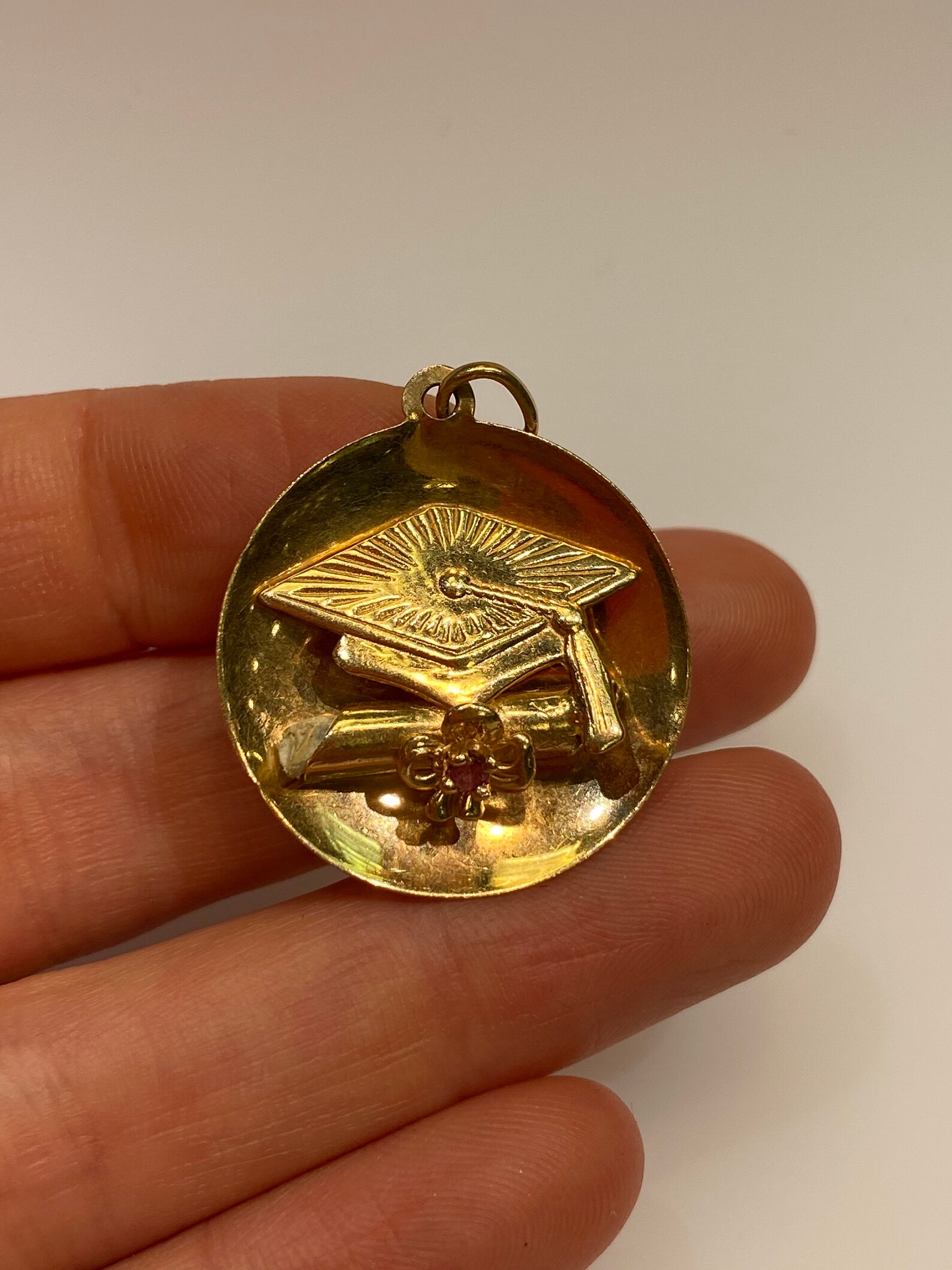 Vintage 14k Yellow Gold Graduation Charm - Etsy