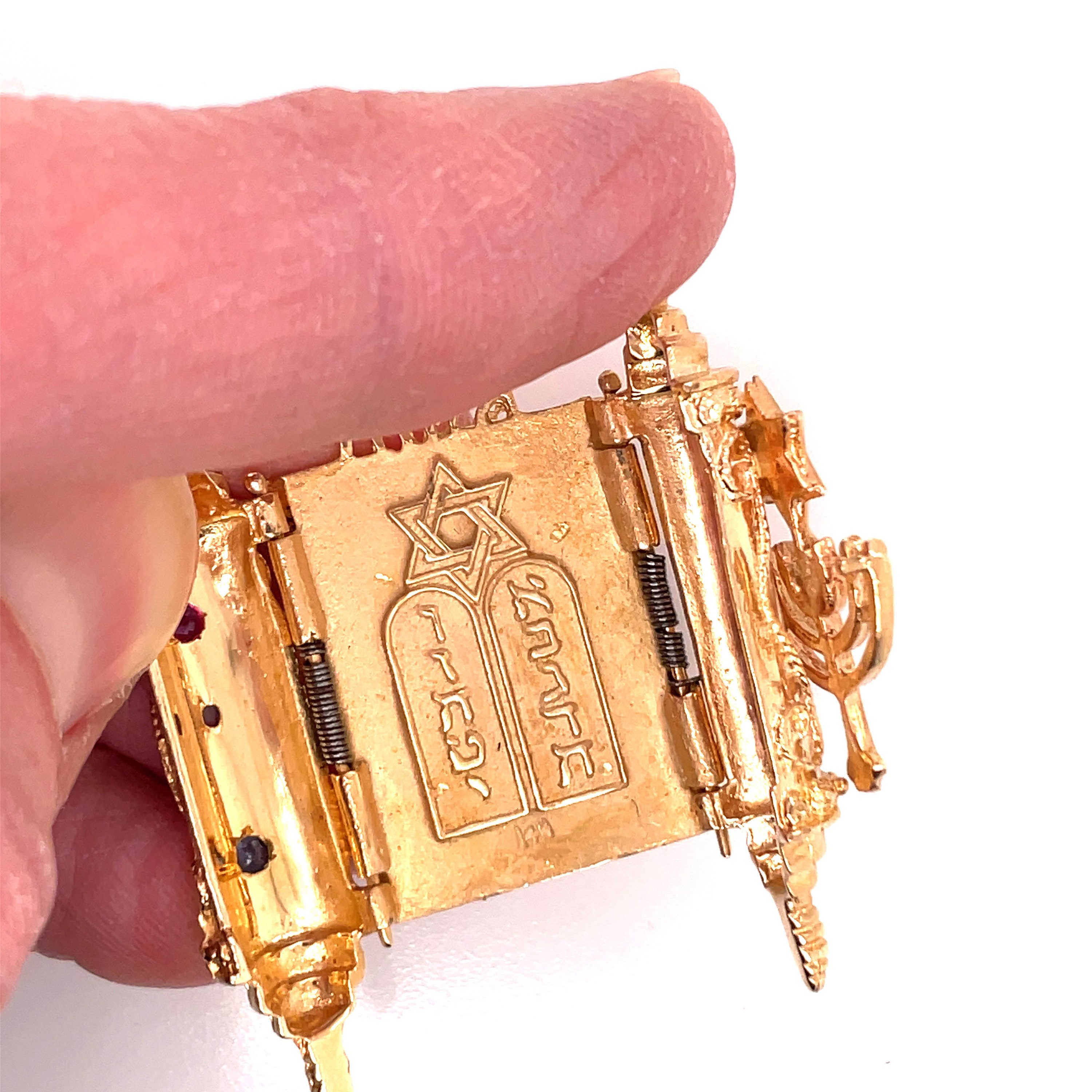 Vintage 14k Yellow Gold Torah Scroll Charm - Etsy