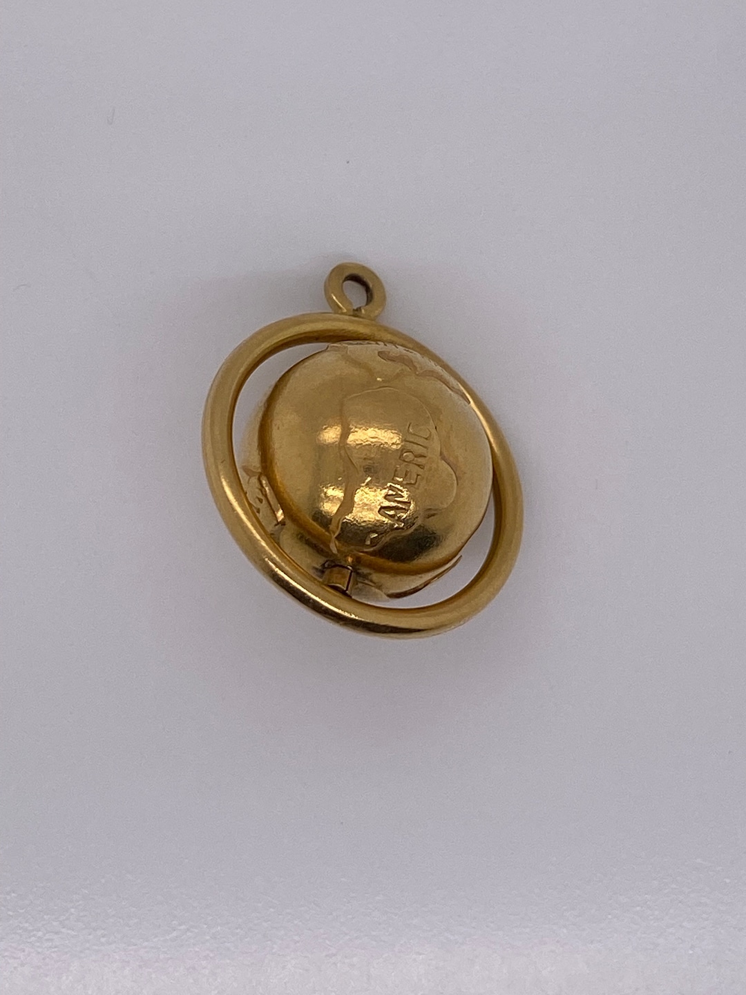 Vintage 18k Yellow Gold Globe Charm Made in Italy - Etsy