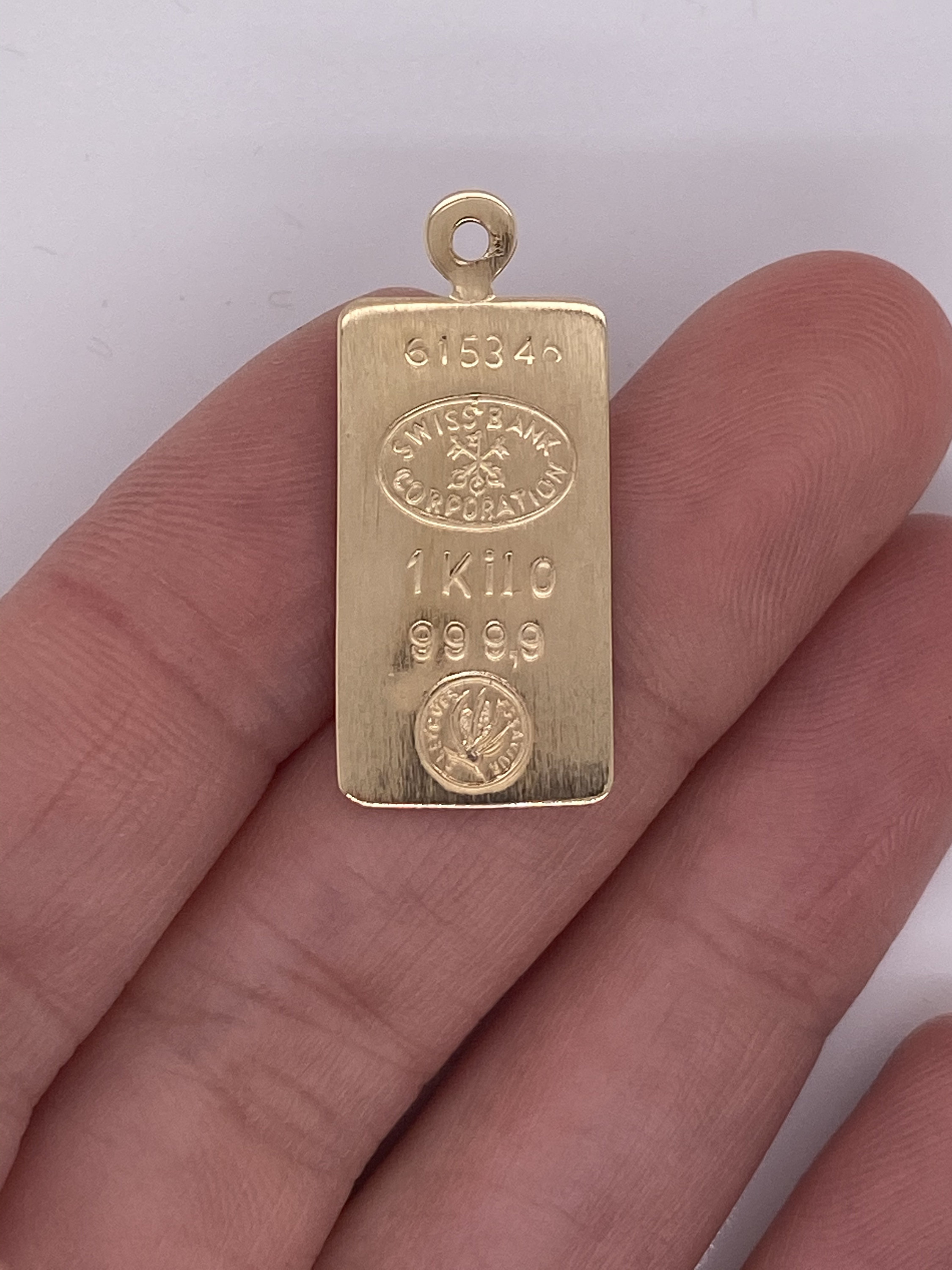 Vintage 14k Yellow Gold Replica Swissbank 1 Kilo Gold Charm - Etsy UK
