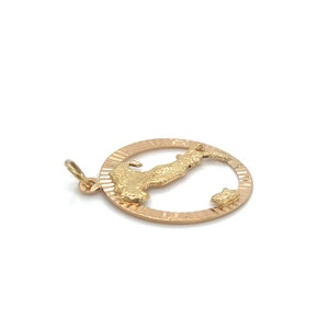 Vintage 18K Yellow Gold Italy Map Charm Pendant - Etsy