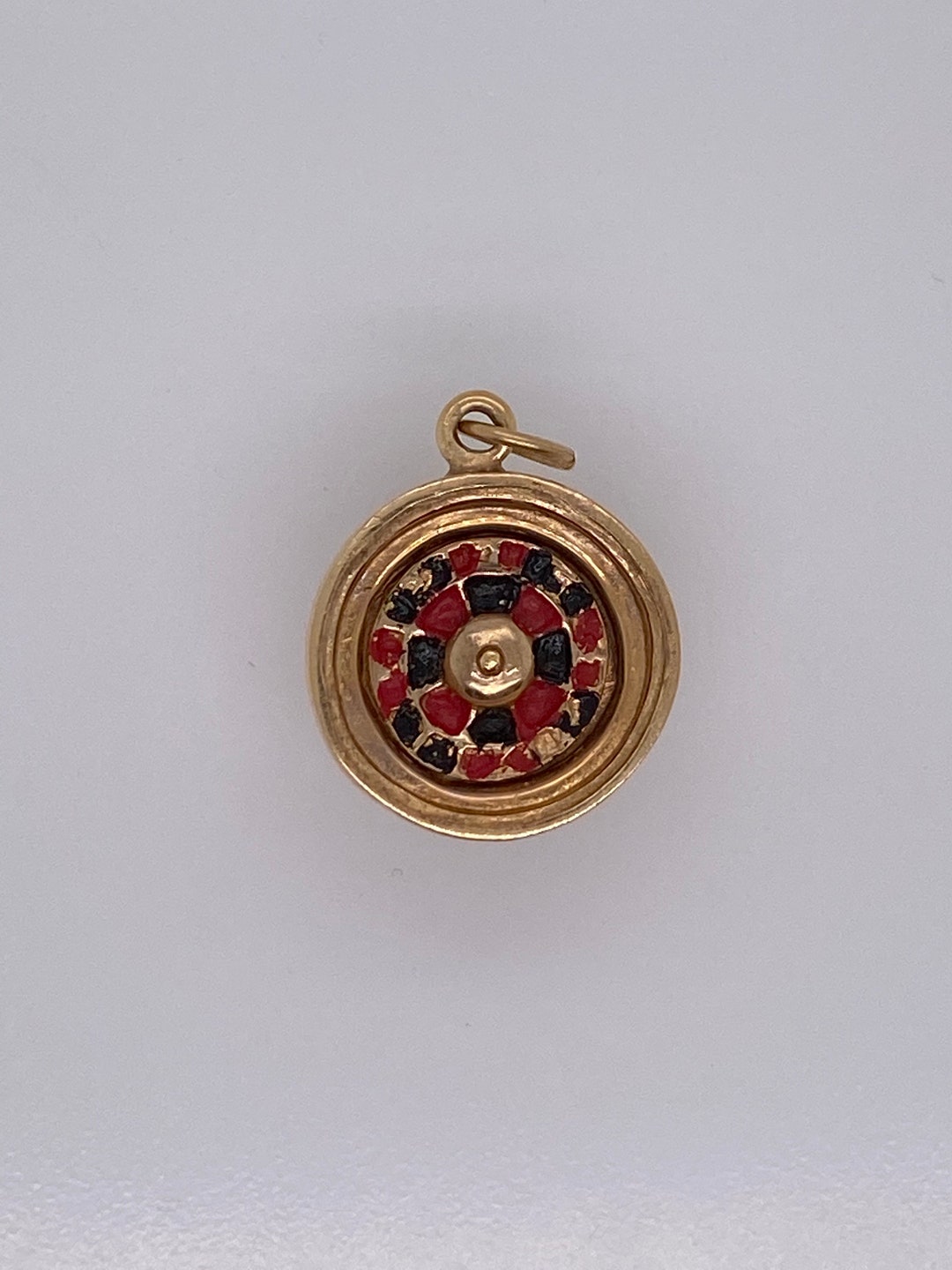 Vintage 14k Yellow Gold Roulette Wheel Charm - Etsy