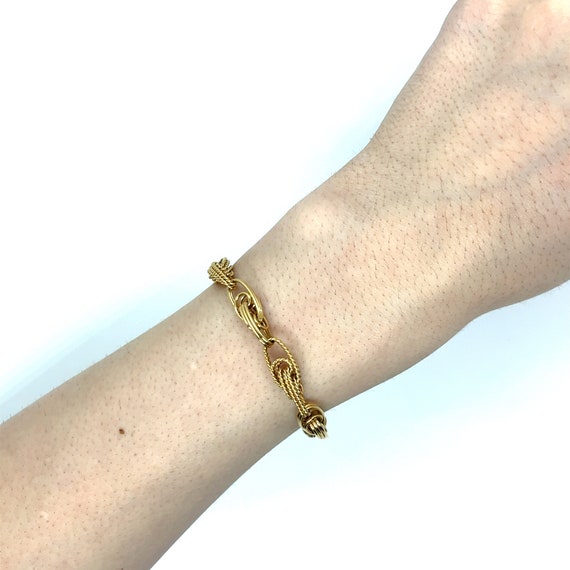 Vintage 14k Yellow Gold Hand Twisted Wire Link Women'… - Gem