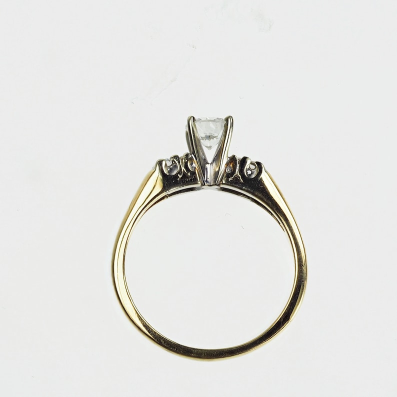 Vintage 1980's Diamond 3 Stone Engagement Ring .48ct - Etsy