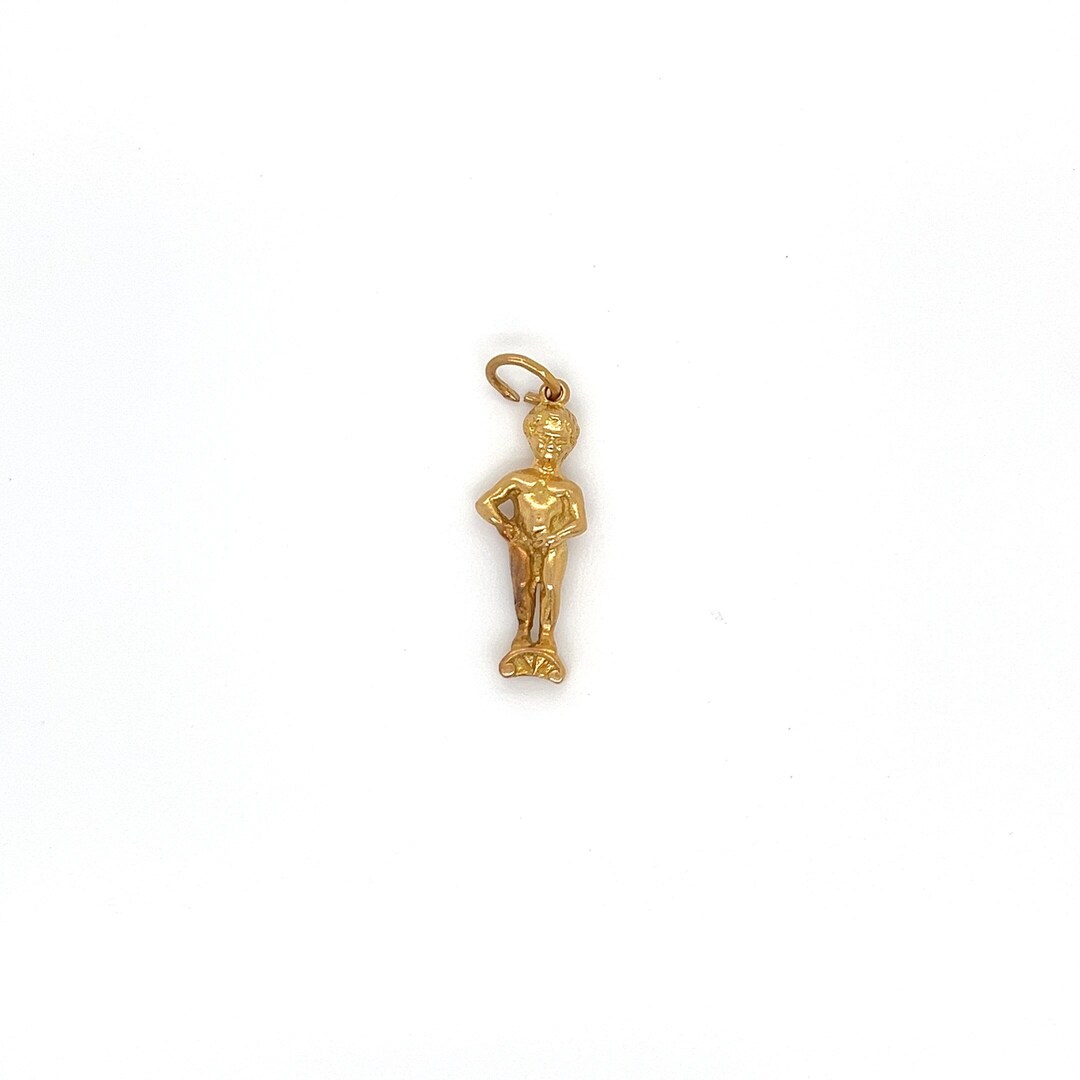 Vintage 18k Yellow Gold Body Builder Charm - Etsy