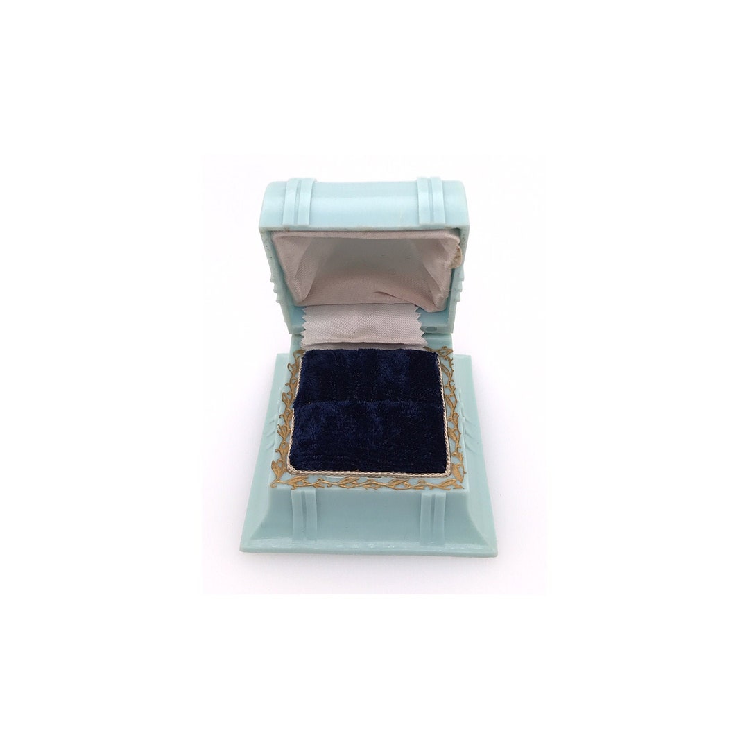 Vintage Ring Box - Light Blue-blue - Etsy