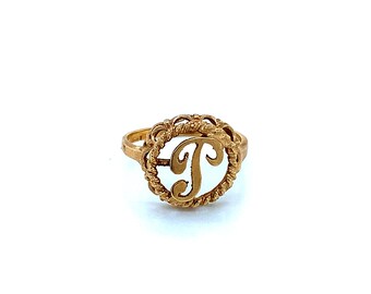 Initial P Statement Ring - Etsy
