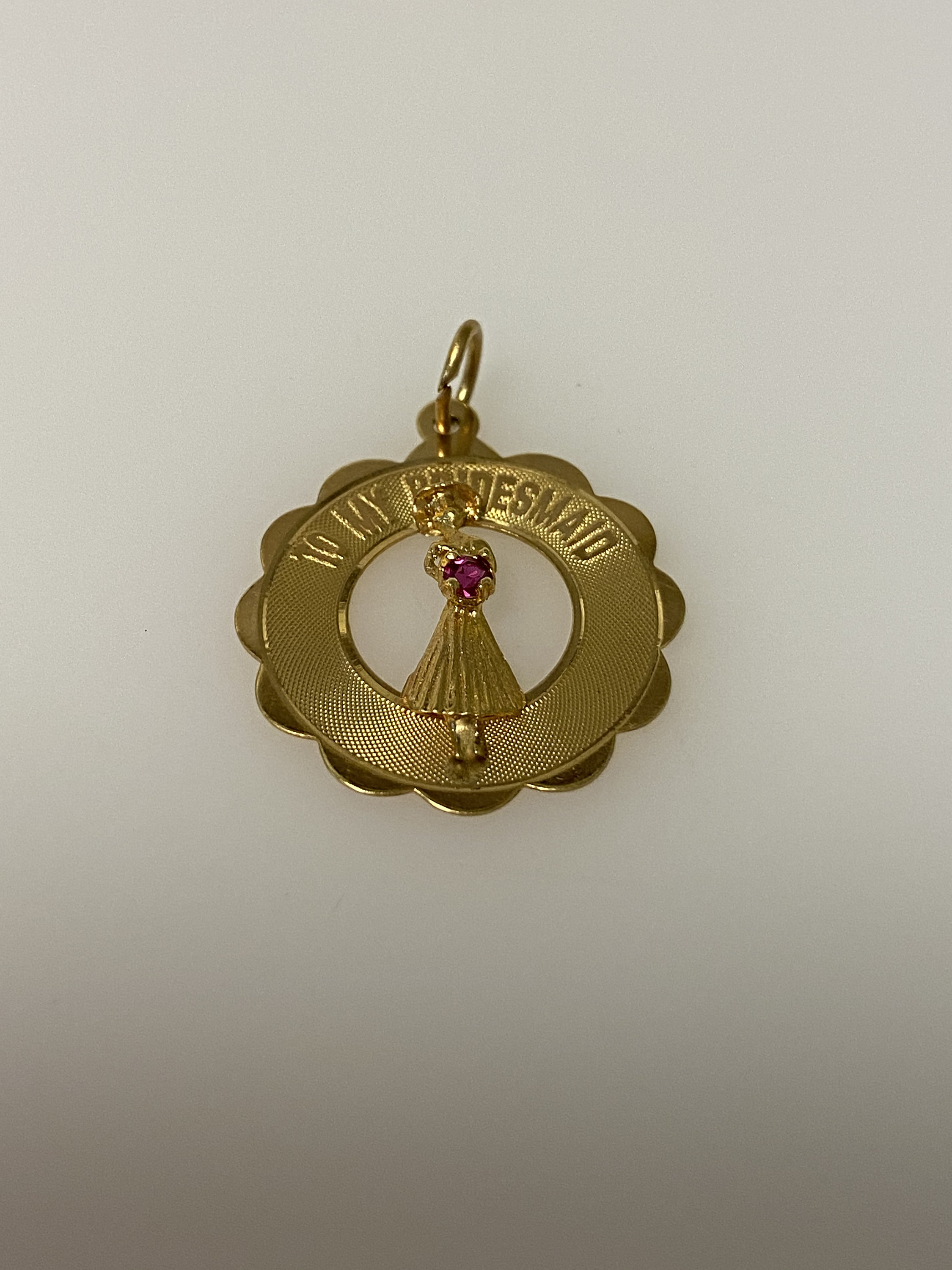 Vintage 14k Yellow Gold Bridesmaid Charm - Etsy
