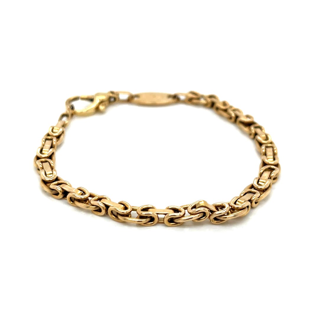 Vintage 14k Yellow Gold Italian Gold Link Bracelet - Etsy