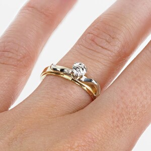 Vintage 1980's Diamond Engagement Ring .26ct - Etsy