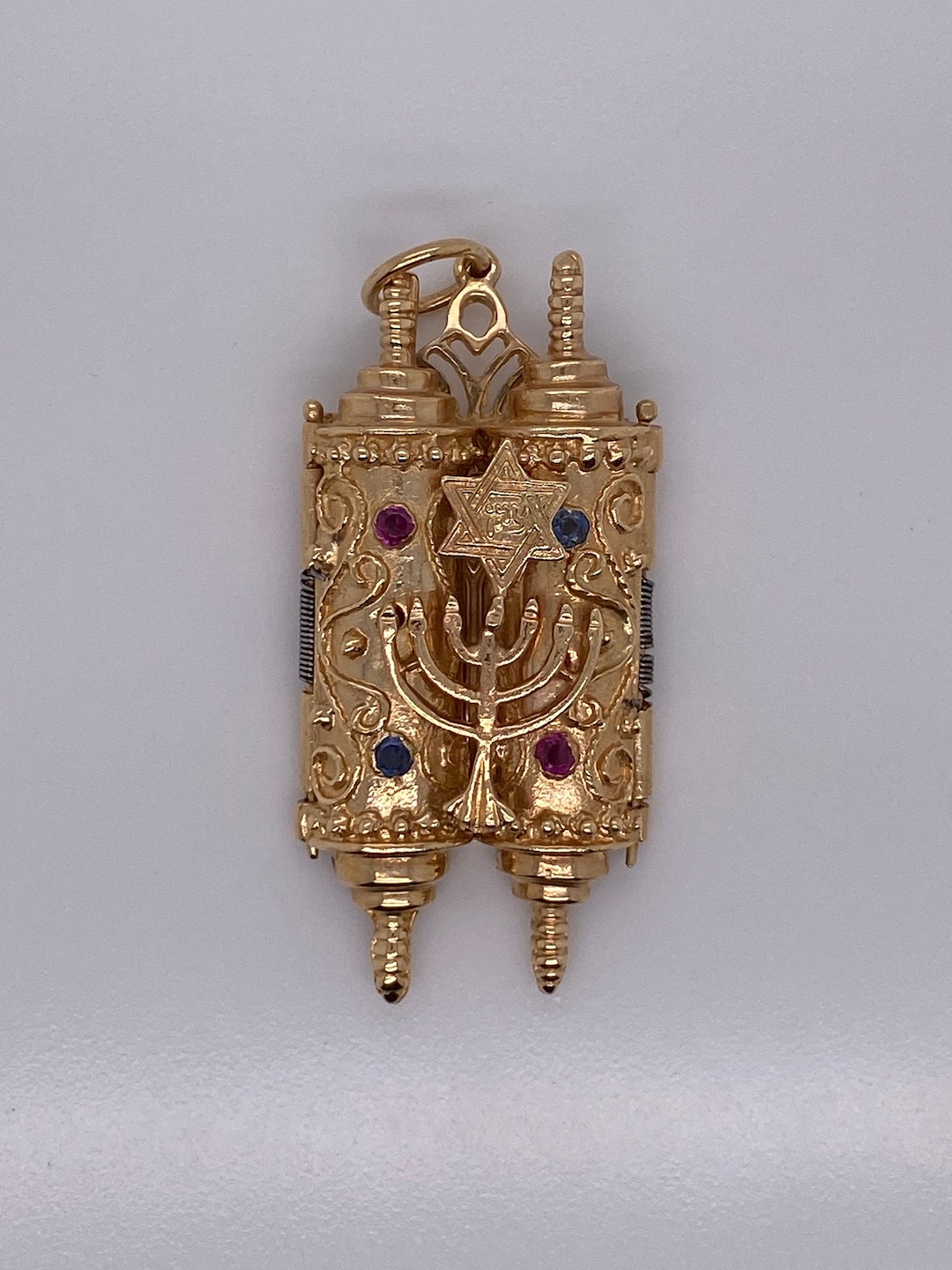 Vintage 14k Yellow Gold Torah Scroll Charm - Etsy