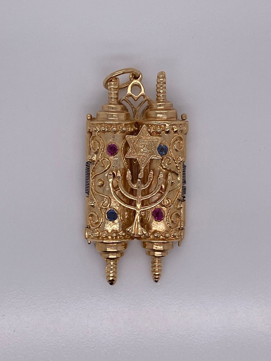 Vintage 14k Yellow Gold Torah Scroll Charm - Etsy